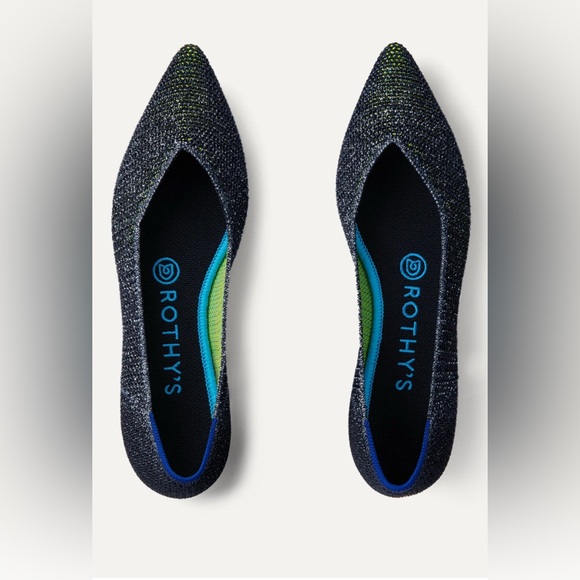 Rothy's | Shoes | Rothys Point Metallic Lattice Stitch Limited Edition ...